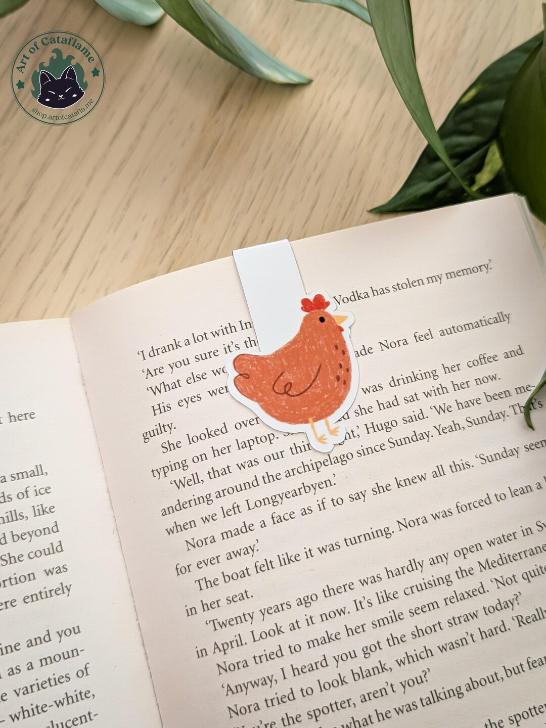 Chicken Magnetic Bookmark | Cute Farm Animal Page Marker | Rustic Hen ...