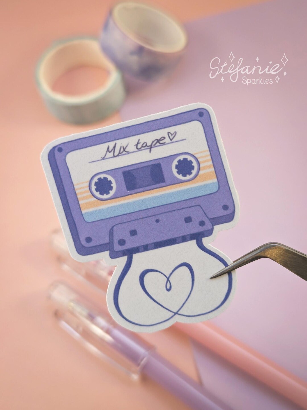 Mix Tape Cassette Sticker Die Cut Vinyl Sticker - Etsy