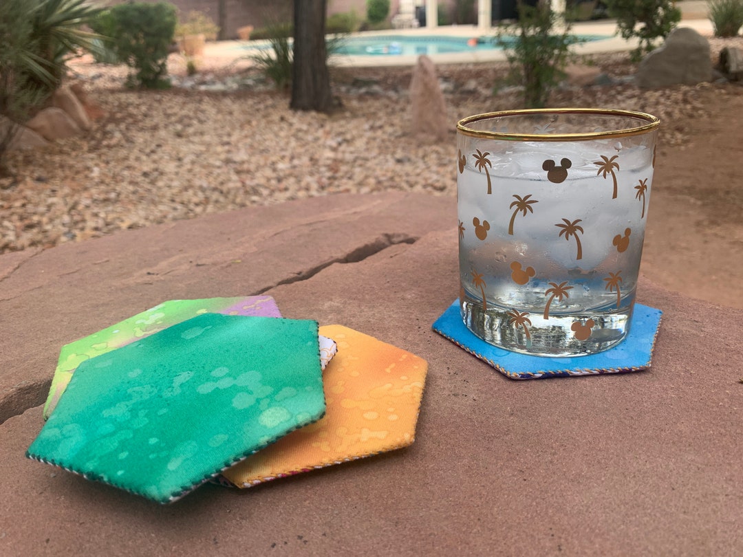 Hexagon Coasters Mug Rug Hand Sewing Pattern for Home Decor - Etsy