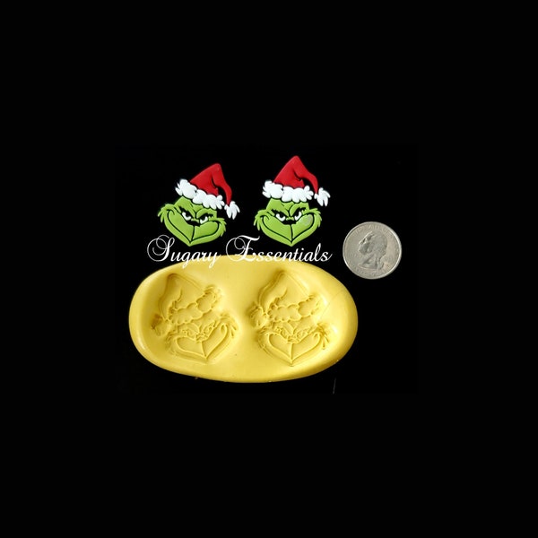 Silicone Grinch Face Mold - Etsy