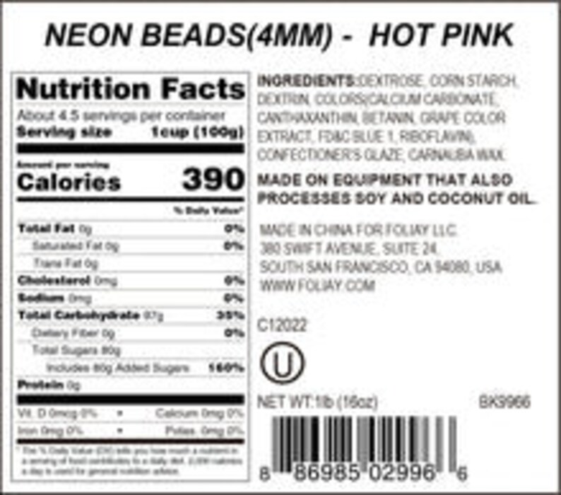 Hot Pink Beads Sprinkles 3.5 Oz (glow in the Dark) - Etsy