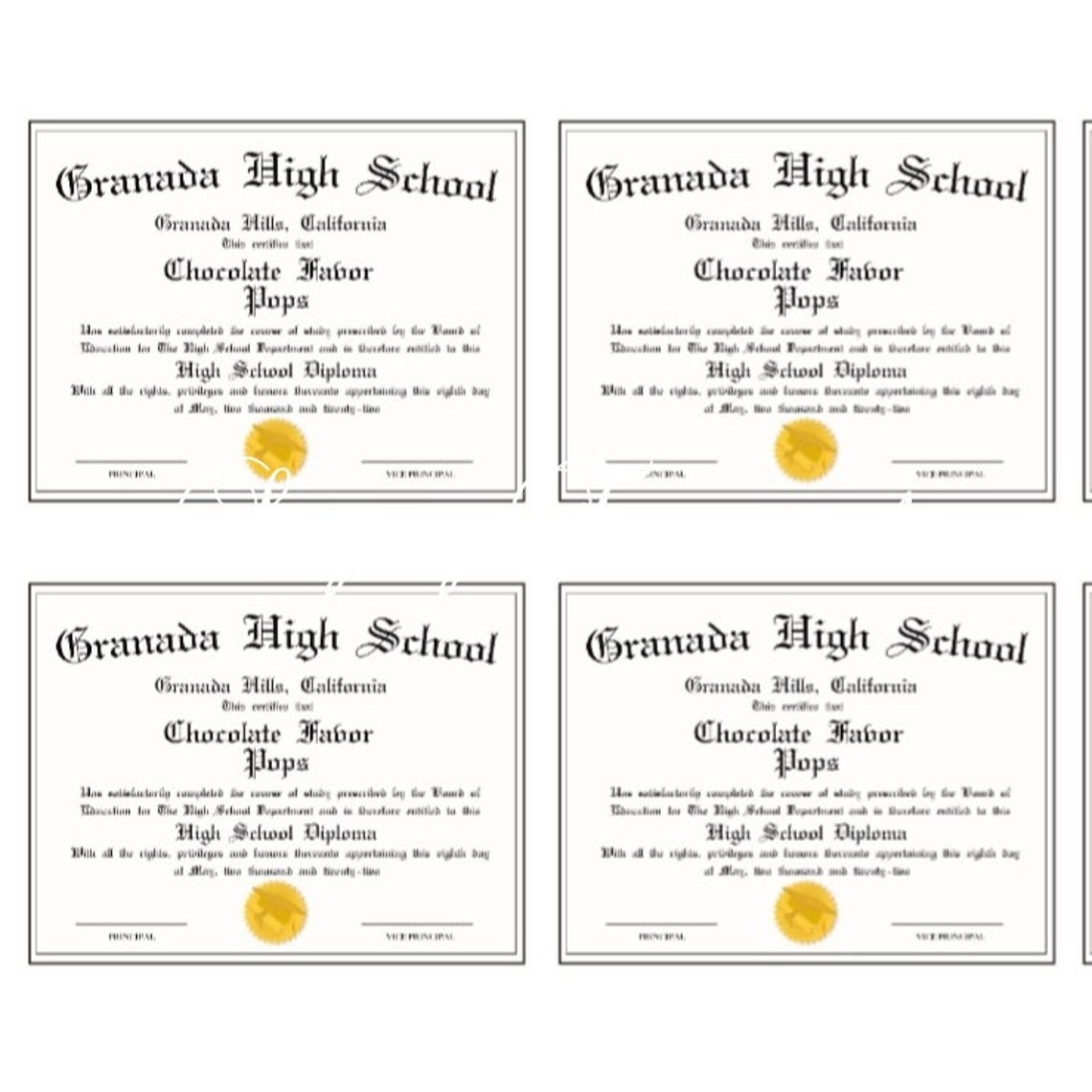 Personalized Diploma (edible Images) - Etsy