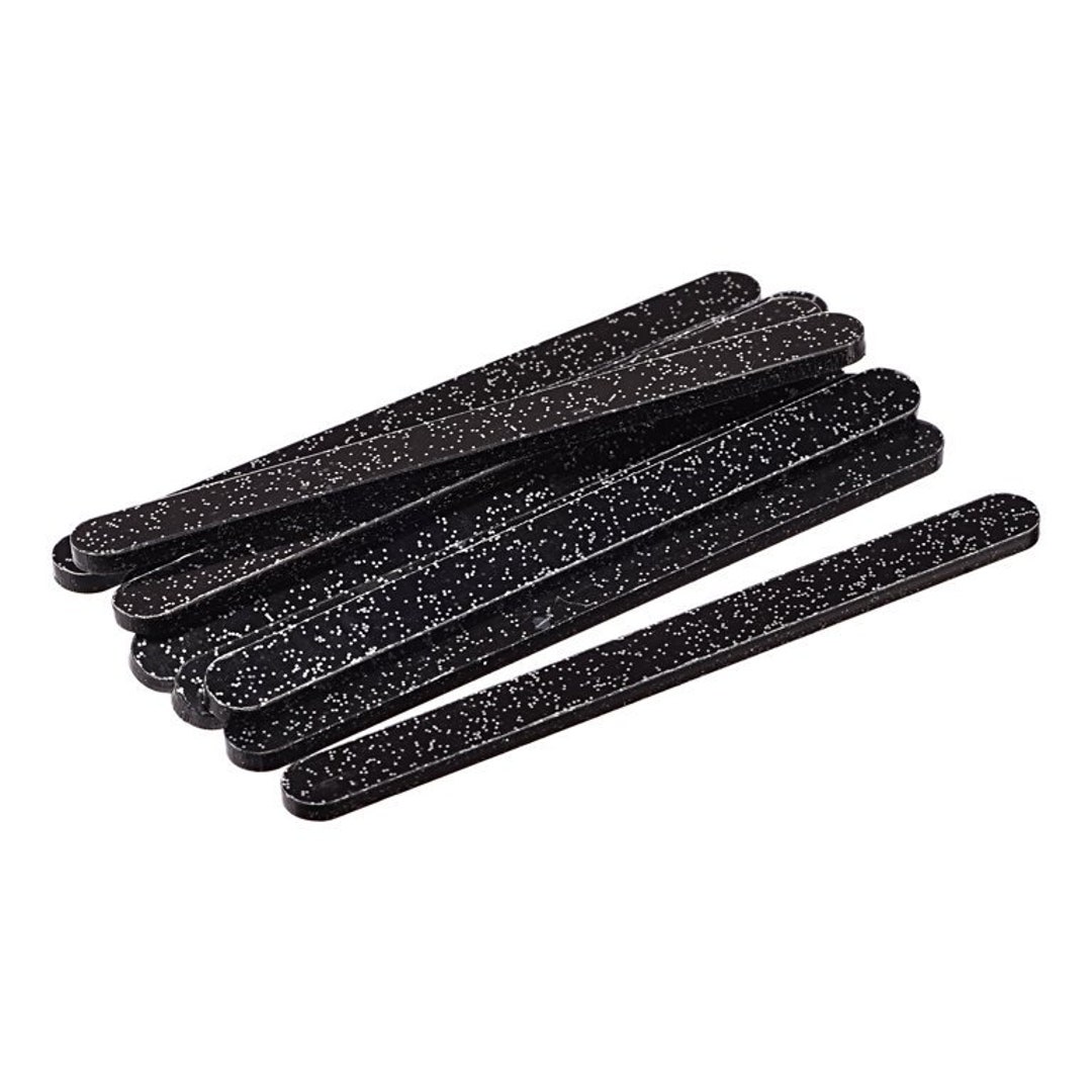 Black Glitter Acylic Popsicle Sticks (1 Dozen) - Etsy