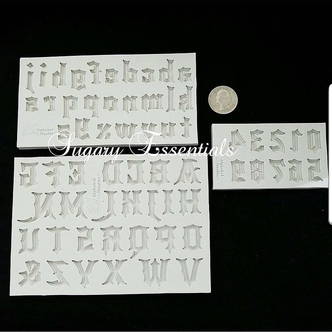 3 Pcs. Gothic Font Alphabet Mold - Etsy