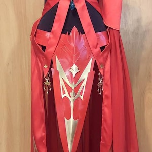 Final Fantasy XIV FF14 Lyse Hext Cosplay Costume Red Dress - Etsy