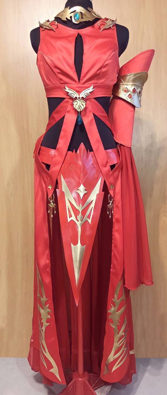 Final Fantasy XIV FF14 Lyse Hext Cosplay Costume Red Dress - Etsy UK