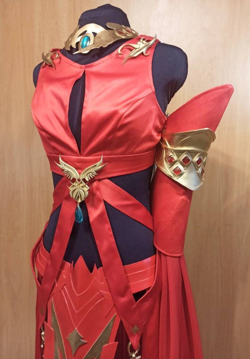 Final Fantasy XIV FF14 Lyse Hext Cosplay Costume Red Dress - Etsy UK