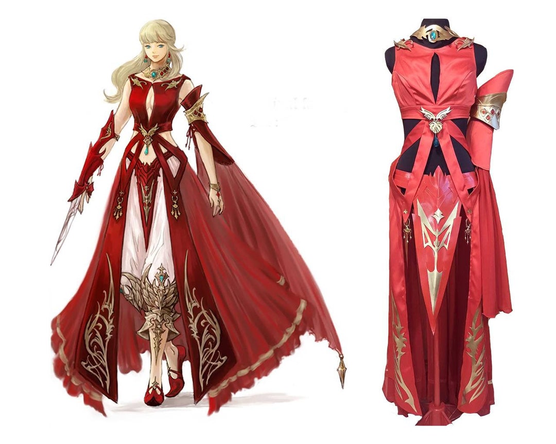 Final Fantasy XIV FF14 Lyse Hext Cosplay Costume Red Dress - Etsy