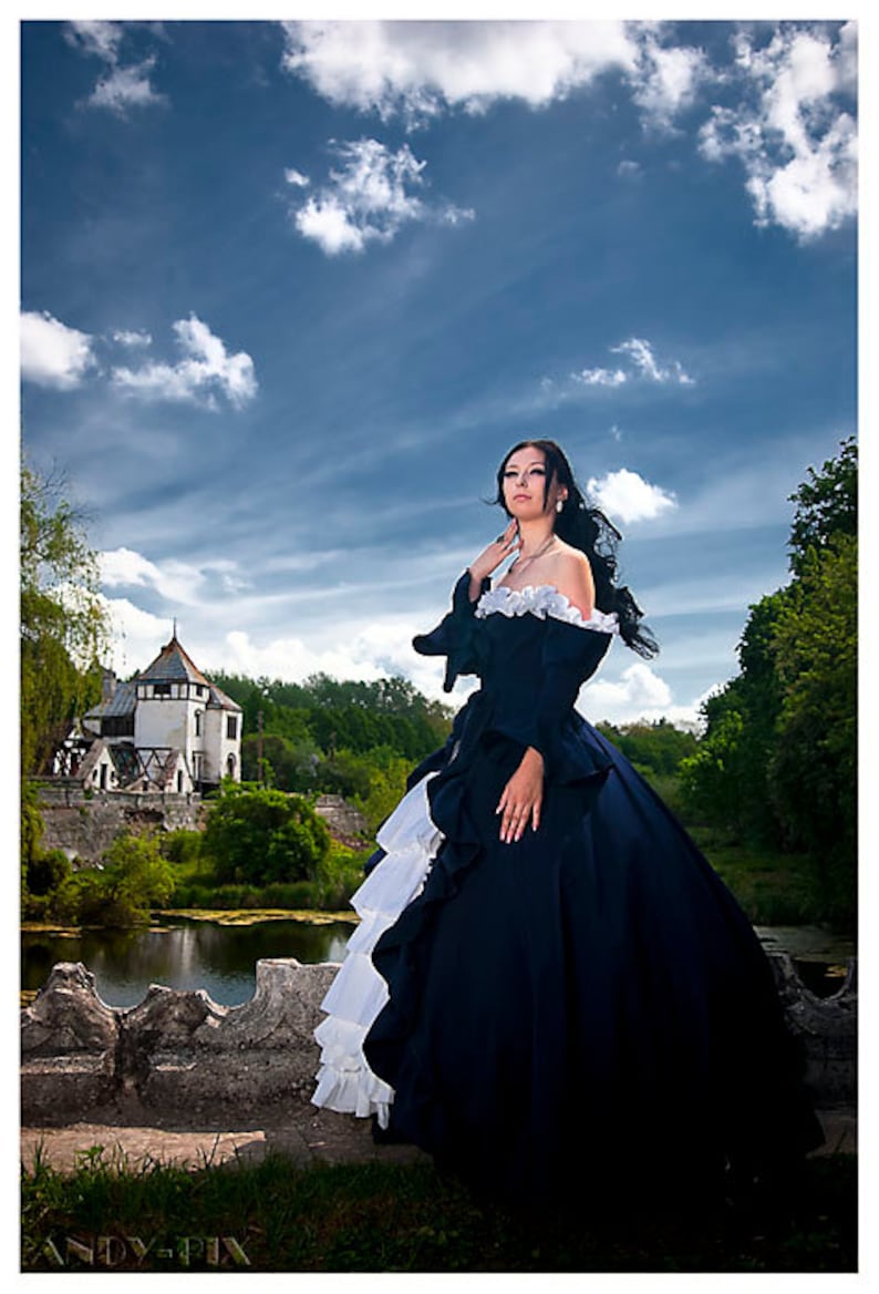 Blue Ball Gown Dress of the 18th Century. Corseted Dress - Etsy