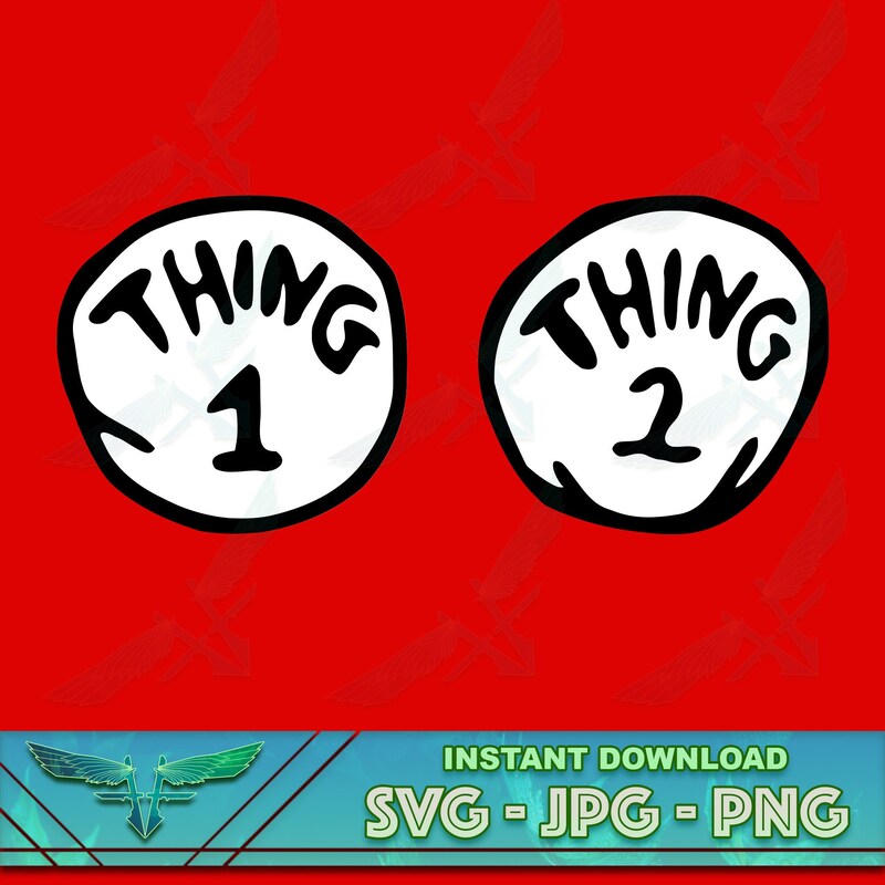 Thing 1 Svg - Etsy