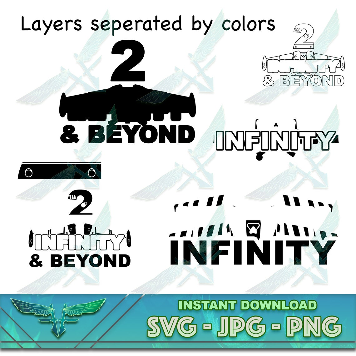 Two Infinity and Beyond Svg 2 Infinity & Beyond SVG Toy - Etsy