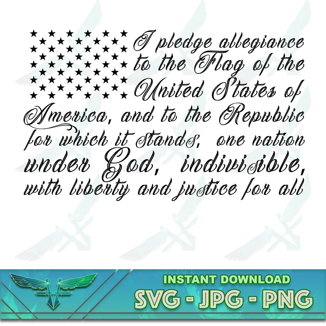 4th Of July Pledge Svg Pledge Of Allegiance Svg Us Flag Patriotic