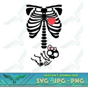 Maternity Skeleton Costume Svg, Womens Skeleton Costume Svg, Pregnant ...