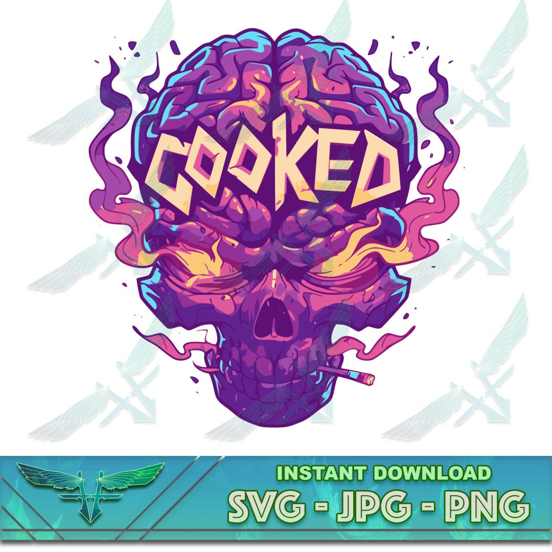 Cooked Svg, Brainrot Svg, Cooked Png, Cooked Tshirt, Funny Shirt Design ...