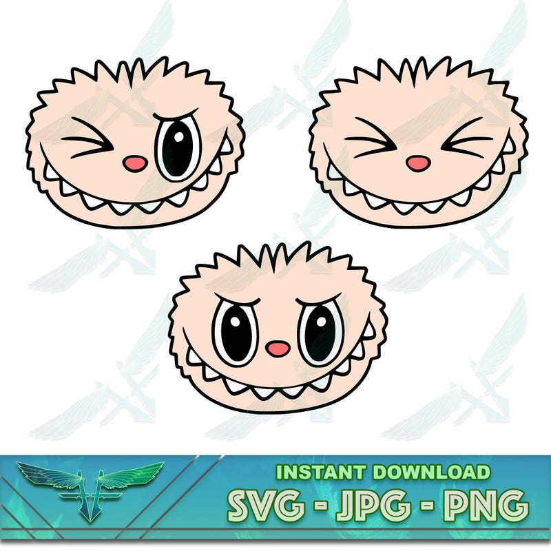 Labubu Faces Png - Etsy