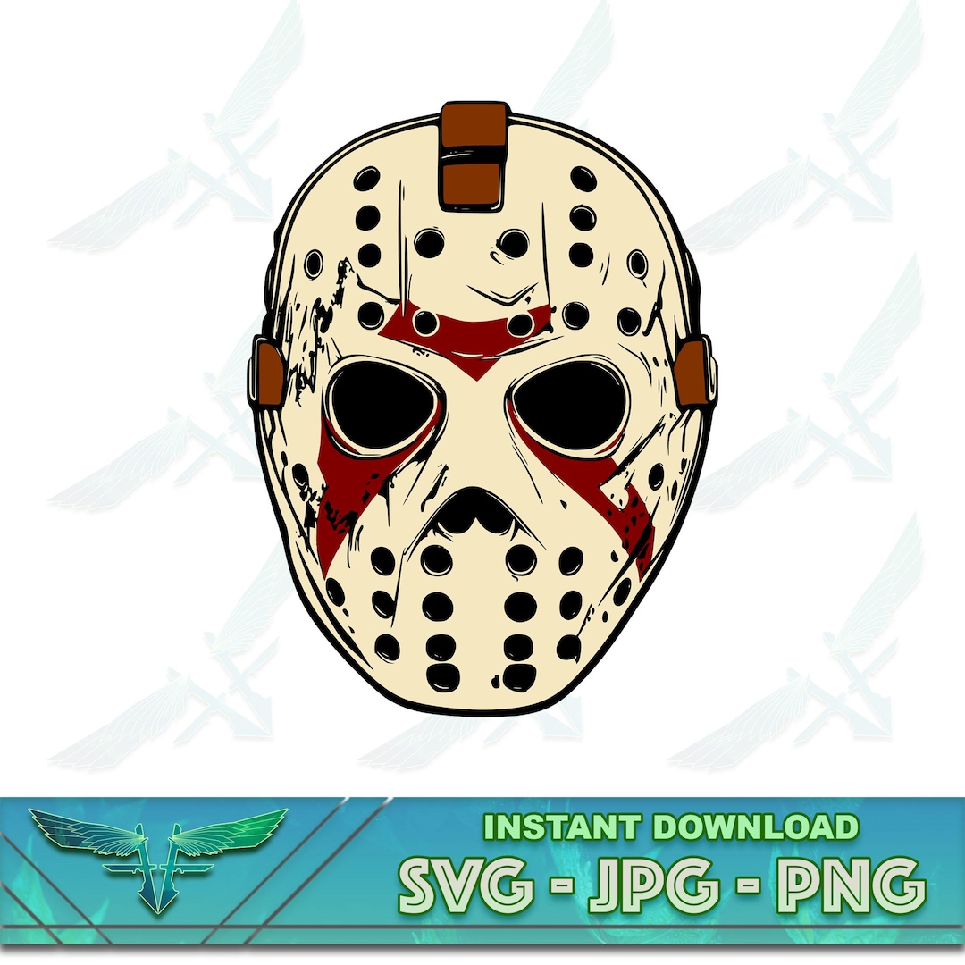 Hockey Mask Svg, Halloween Mask Svg, Goalie Mask Svg, Jason Mask Svg ...