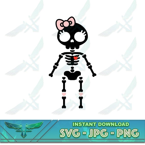 Cute Skeleton Svg Cute Girl Skeleton Svg Skeleton Tshirt - Etsy
