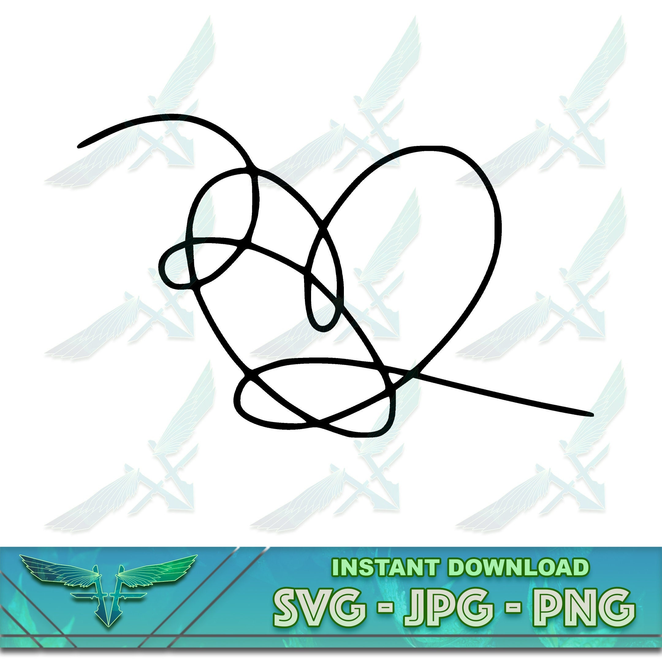 BTS Love Yourself Heart SVG Love Yourself Svg BTS Svg - Etsy