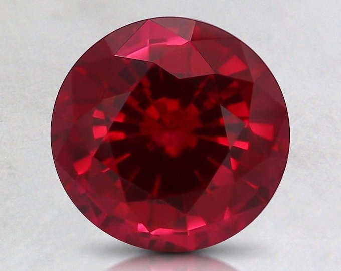 Lab Grown Ruby 8mm Round Lot of 25 Stones - Etsy