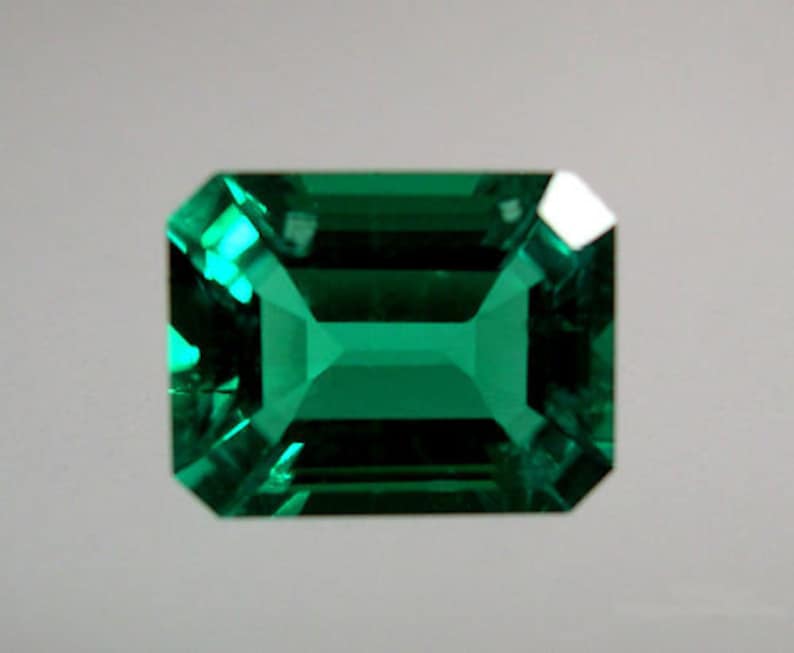 Emerald Lab Grown 10mm X 8mm Emerald Cut Wholesale Lot of 1 Gemstone - Etsy