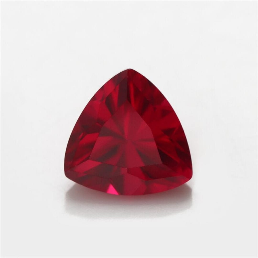 Lab Grown Ruby 7mm Trillion Cut Lot of 1 Stone - Etsy