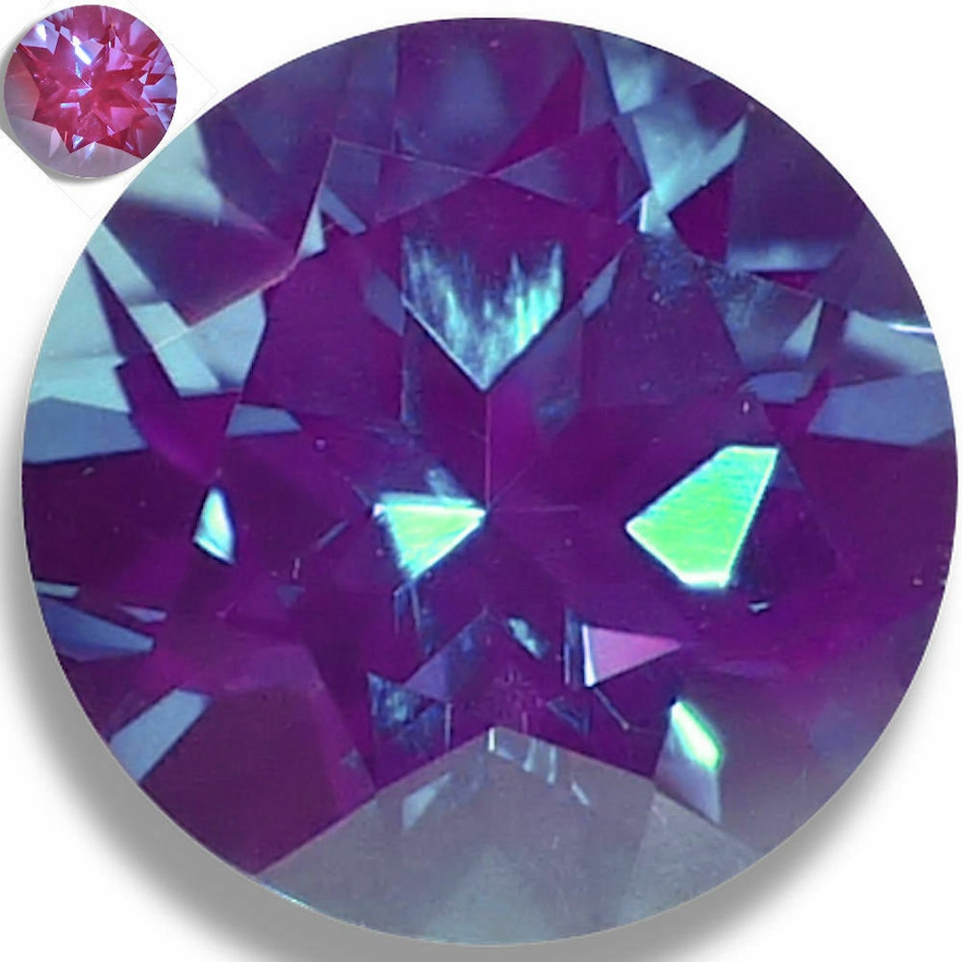 Lab Grown Alexandrite 5mm Round Teal to Pink Color Change Lot of 10 ...