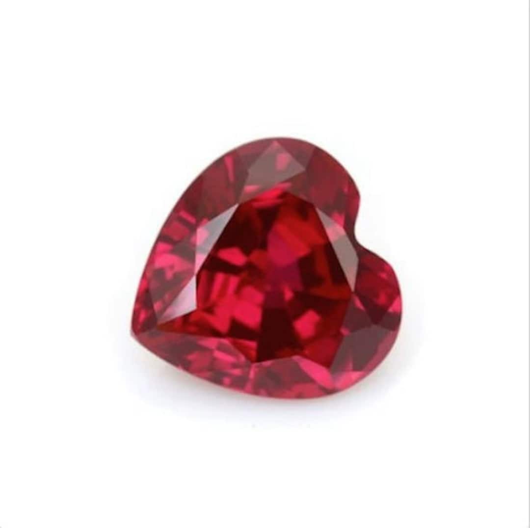 Lab Grown Ruby 9mm Heart Wholesale Lot of 1 Stone - Etsy