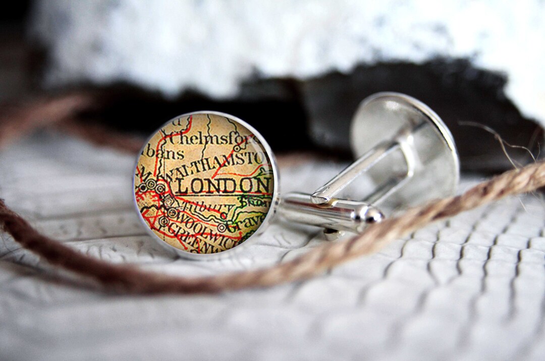 Cufflink, London Vintage Map Custom Personalized Cufflinks, Cool Gifts ...