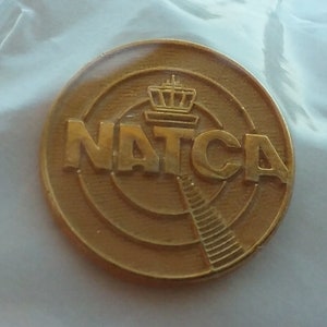 NATCA Bright Goldtone Jacket Lapel Pin National Air Traffic Controllers ...
