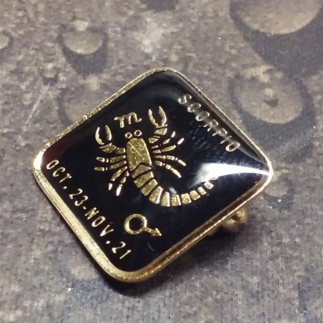 Scorpio the Scorpion Vintage Zodiac Lapel Pin Badge - Etsy