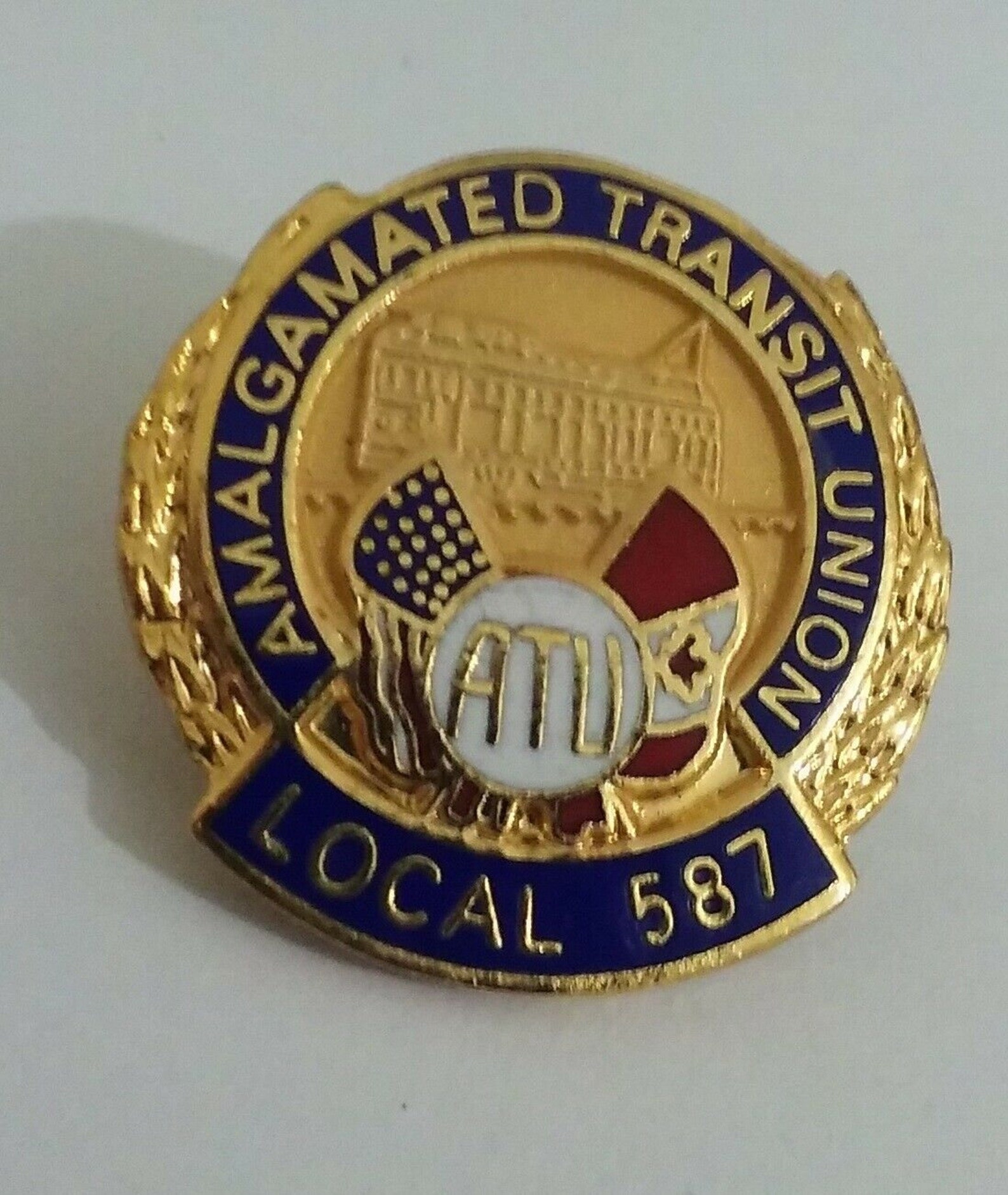 Amalgamated Transit Union Local 587 vintage pin badge | Etsy