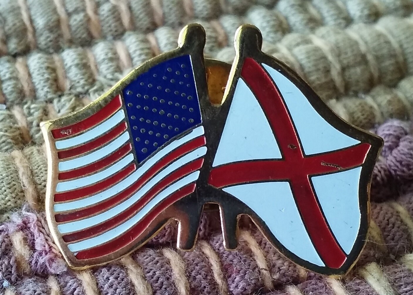 State of Alabama USA American Friendship Flags Pin Badge - Etsy
