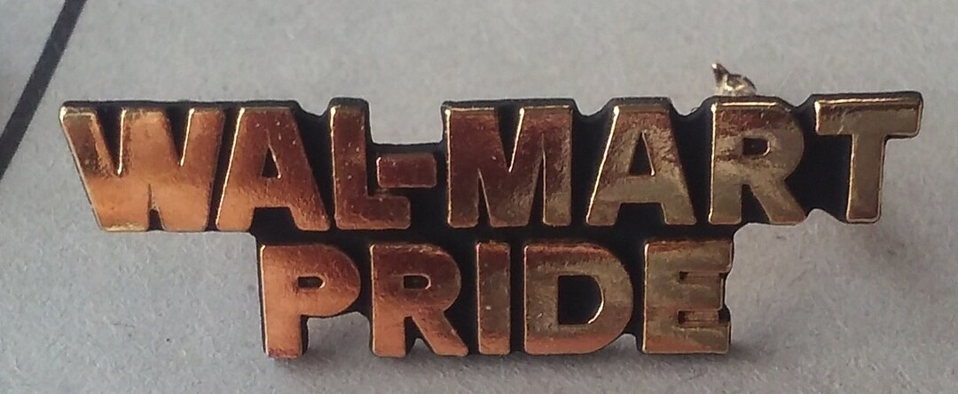 Wal-mart Pride Goldtone Jacket Lapel Pin - Etsy