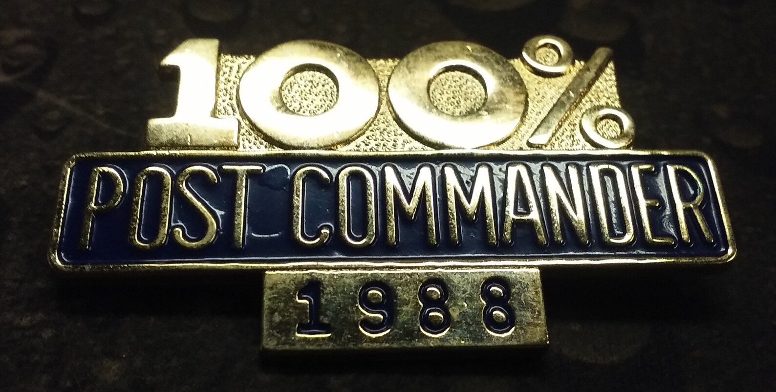 VFW 1988 100% Post Commander Vintage Pin Badge - Etsy