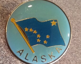 State of Alaska Flag Eagle Enamel Lapel Pin Badge | Etsy