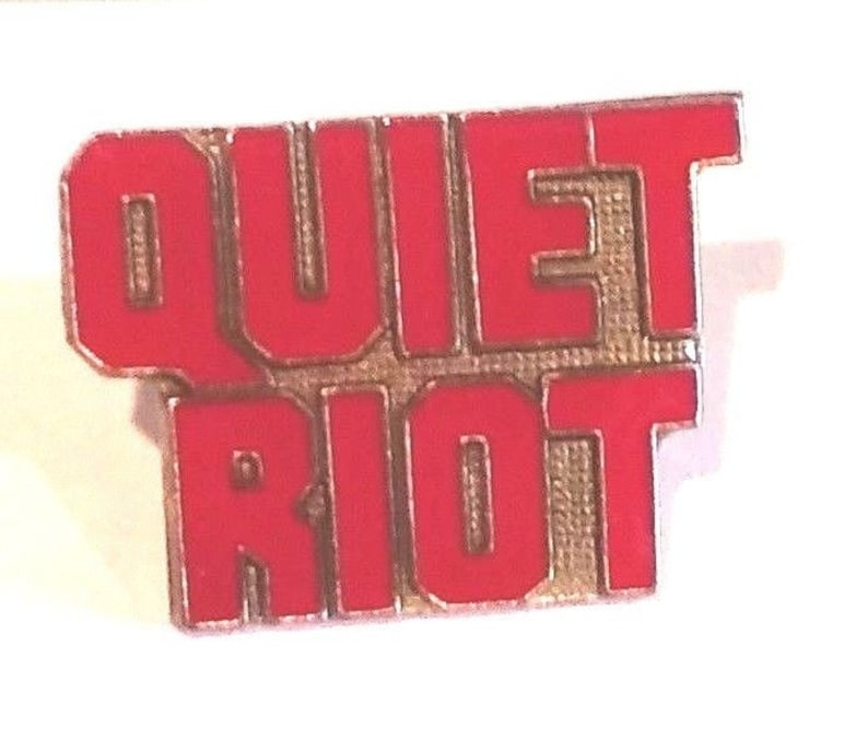 Quiet Riot Enameled Lapel Pin Pre-owned - Etsy
