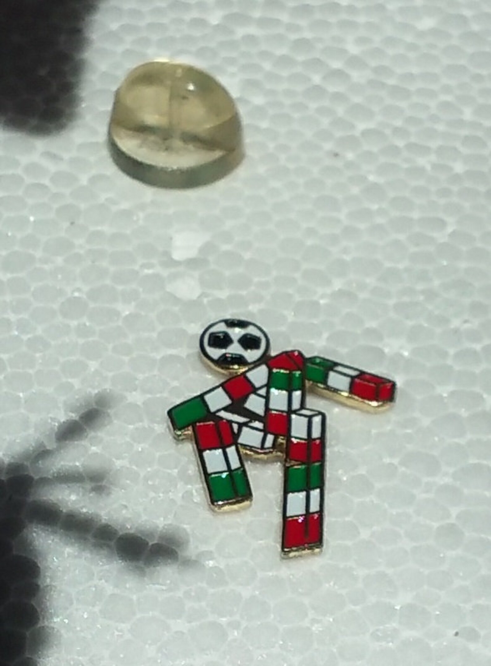 Mexico Italian Soccer Player Green White Red Enamel Lapel Pin | Etsy
