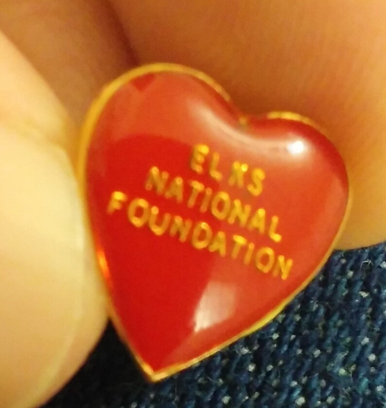 Elks National Foundation Red Heart Lapel Pin Pre-owned - Etsy