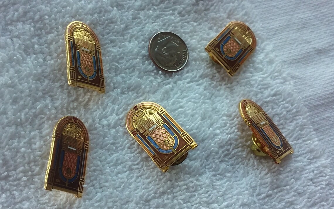 Juke Box Trash Can Enameled Jacket Lapel Pin - Etsy