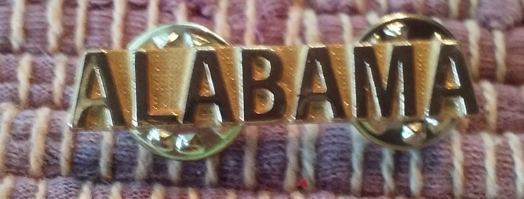 State of Alabama Bright Brass Lapel Pin Pre-owned - Etsy