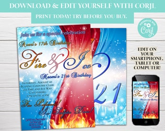 Fire and Ice Party | Etsy