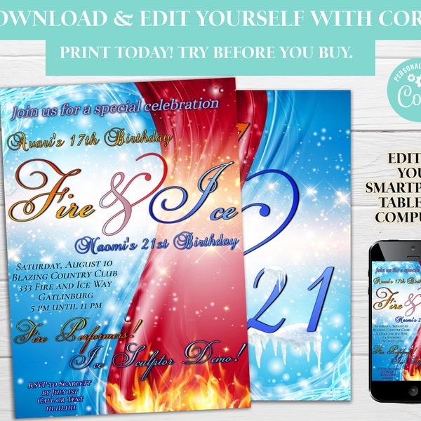 Fire and Ice Party - Etsy