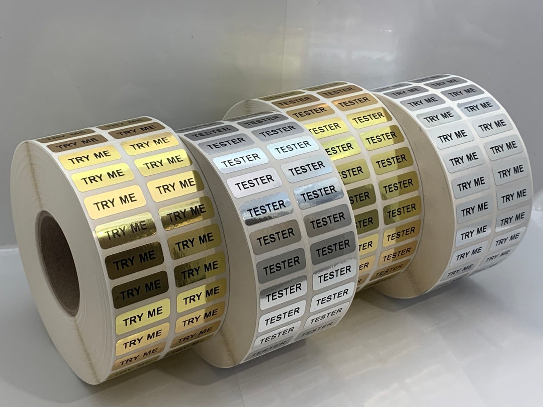 Metallic Tester / Try Me Labels Mini Stickers 25mm X 10mm - Etsy