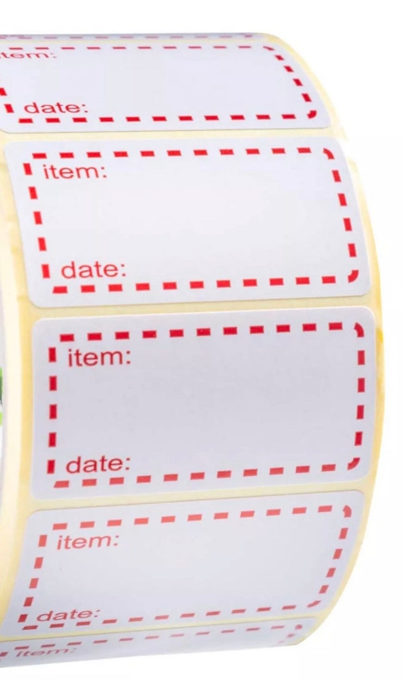 100 X FREEZER LABELS RED 50mm X 25mm Write on Food Labels With Easy ...