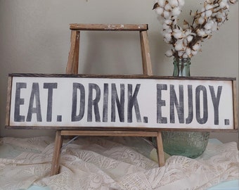 Eat Drink Sign | Etsy