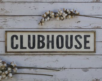 Clubhouse Sign | Etsy