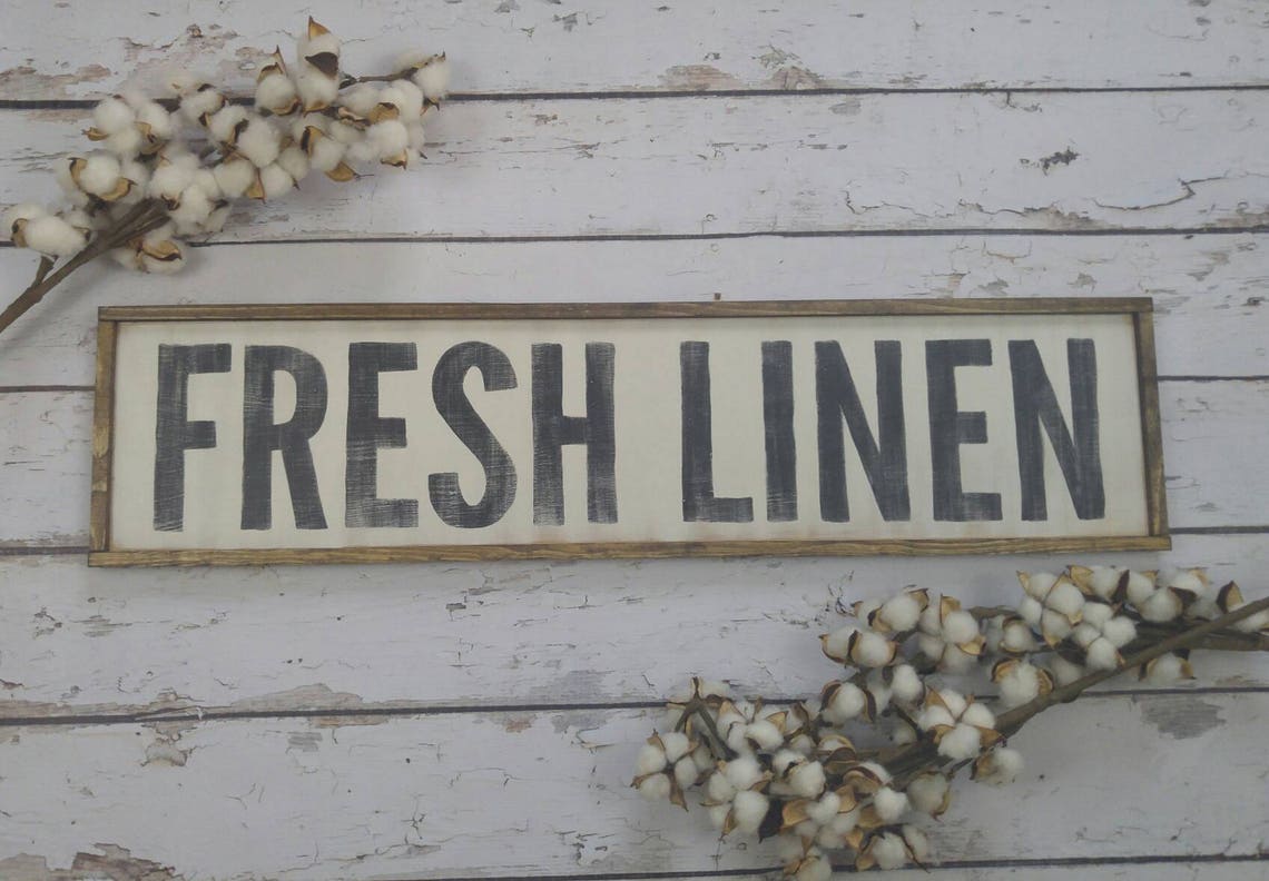 Fresh Linen Sign Fresh Linens Sign Fresh Towels Sign | Etsy