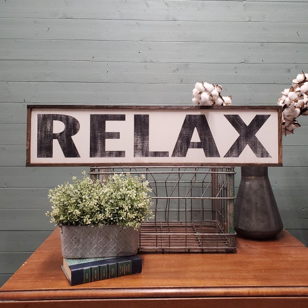 Relax Sign - Etsy