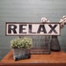 Relax Sign Relax Wood Sign Spa Decor Vertical Wood Sign - Etsy