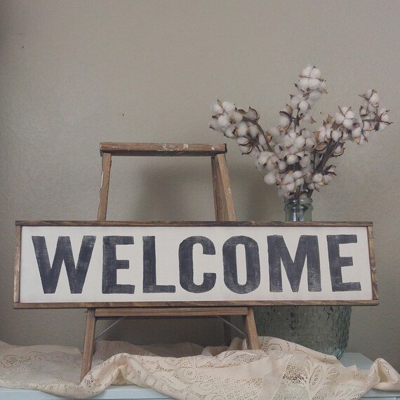 Welcome Sign Wood Welcome Sign Rustic Welcome Sign | Etsy